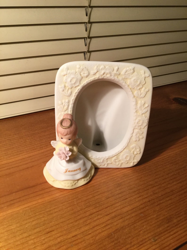 Vintage Lefton China Angel January Birthday Figurine With - Etsy