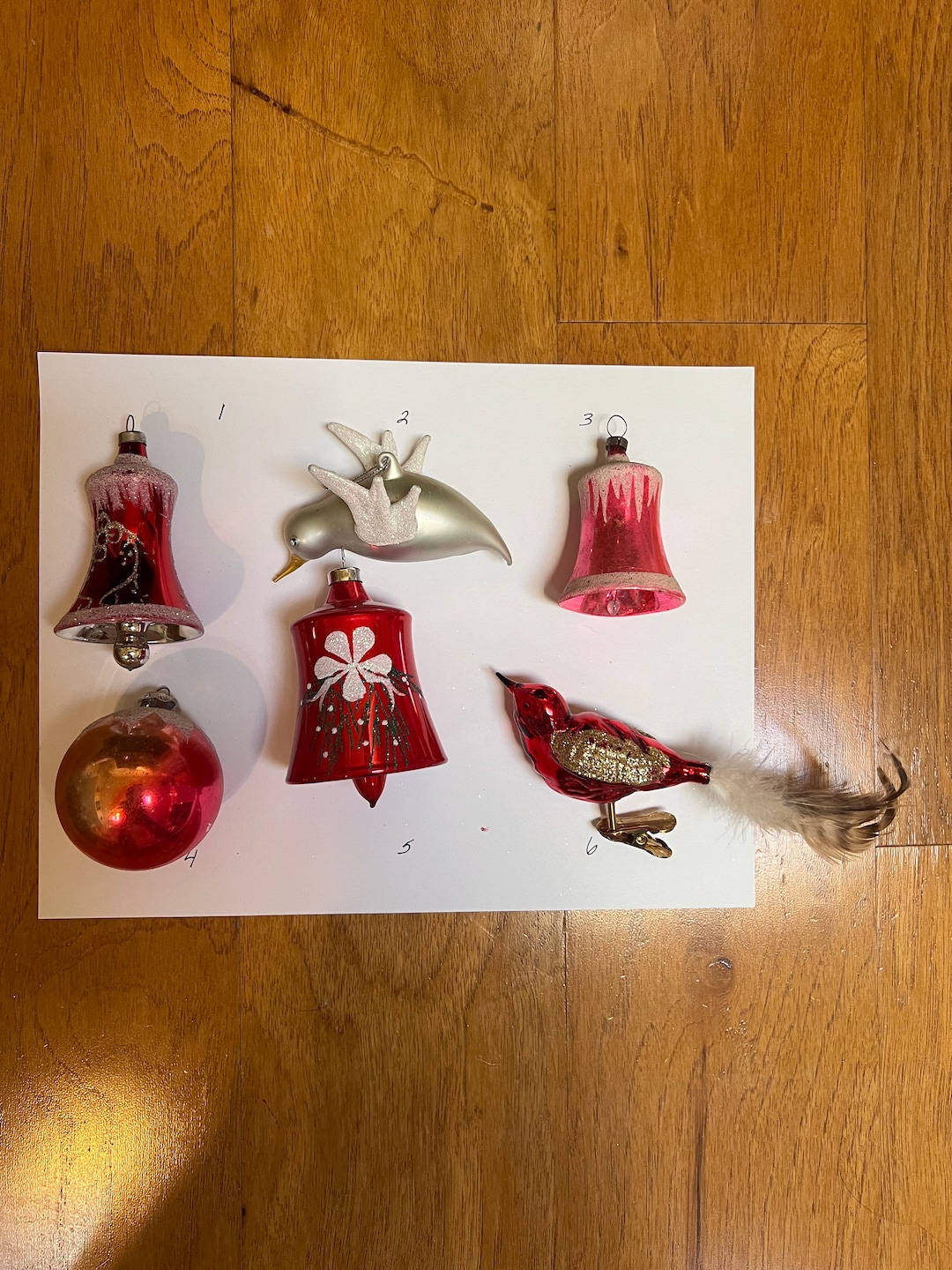 Vintage Glass Ornaments. A Fun Addition to Your Christmas Tree. A Nice ...