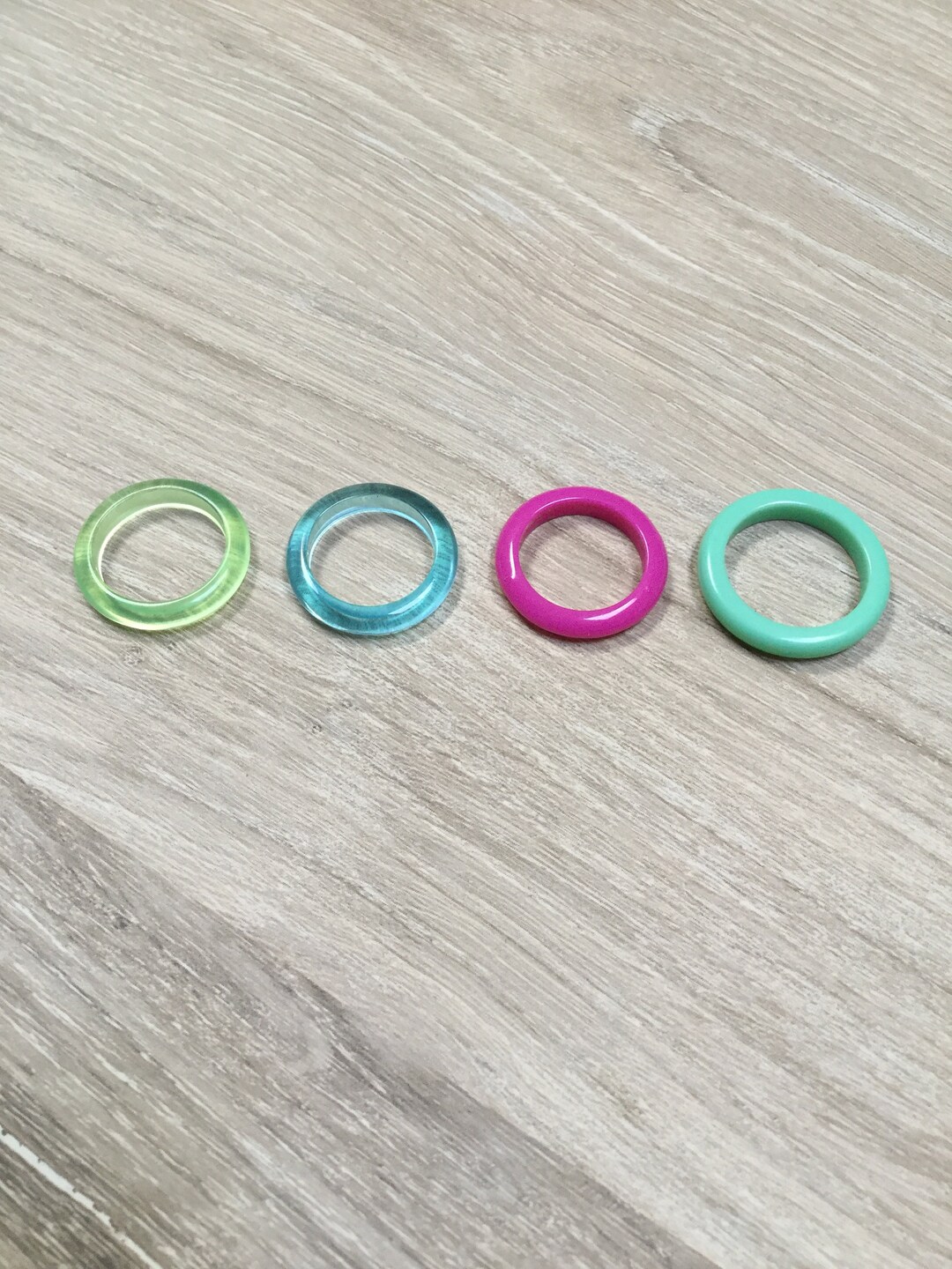 Vintage Plastic Rings. Has Beautiful Variety of Colors. Great Addition ...