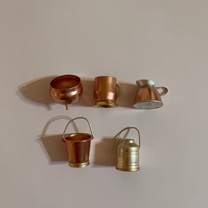 Vintage Miniature Copper Doll House Kitchen/housewares. Sold Separately ...