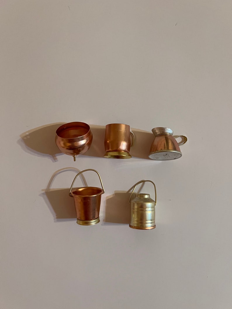 Vintage Miniature Copper Doll House Kitchen/housewares. Cute | Etsy