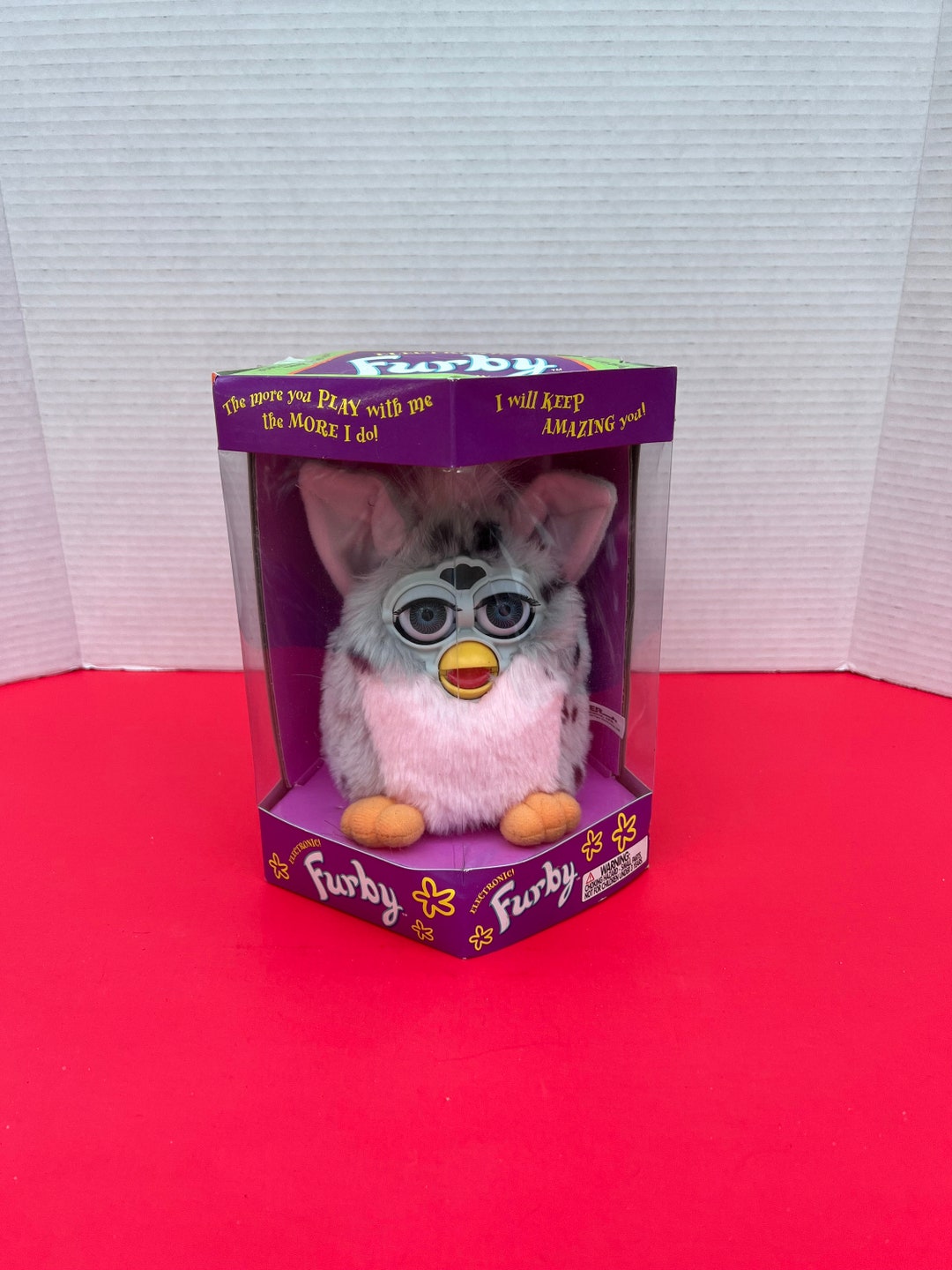 Vintage 1998 Furby. Has Adorable Pink Ears, White Belly and Grey Body ...