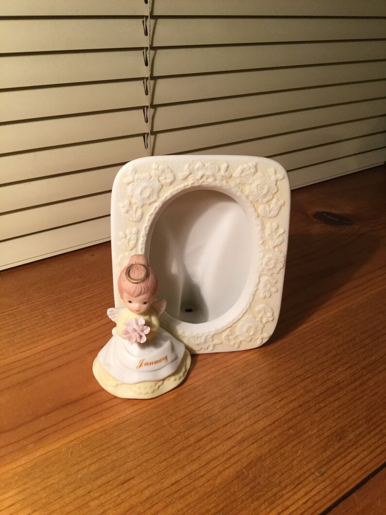 Vintage Lefton China Angel January Birthday Figurine With - Etsy