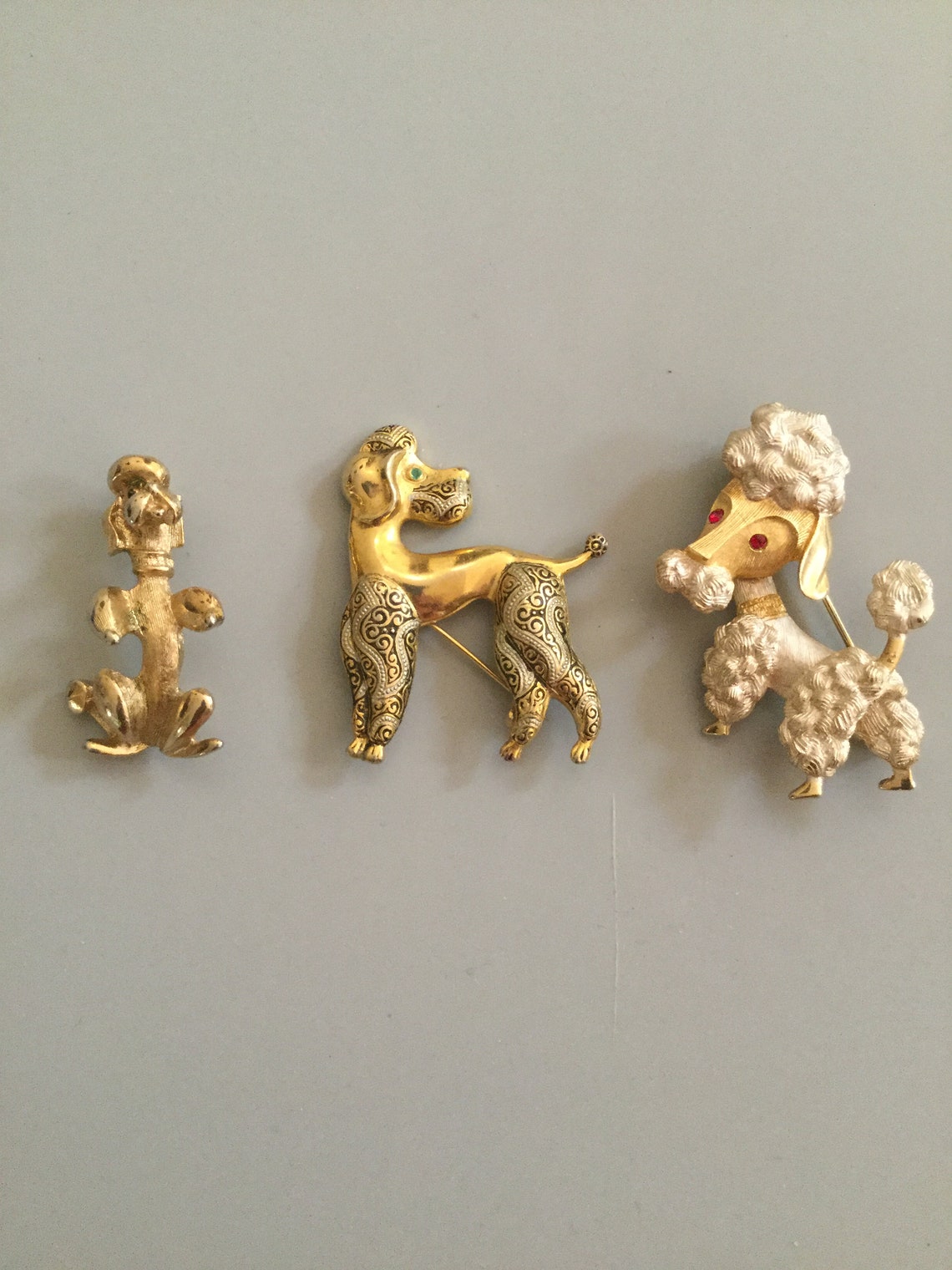 Vintage Poodle Brooch/pins. Has a Variety of Cute Designs. Great ...