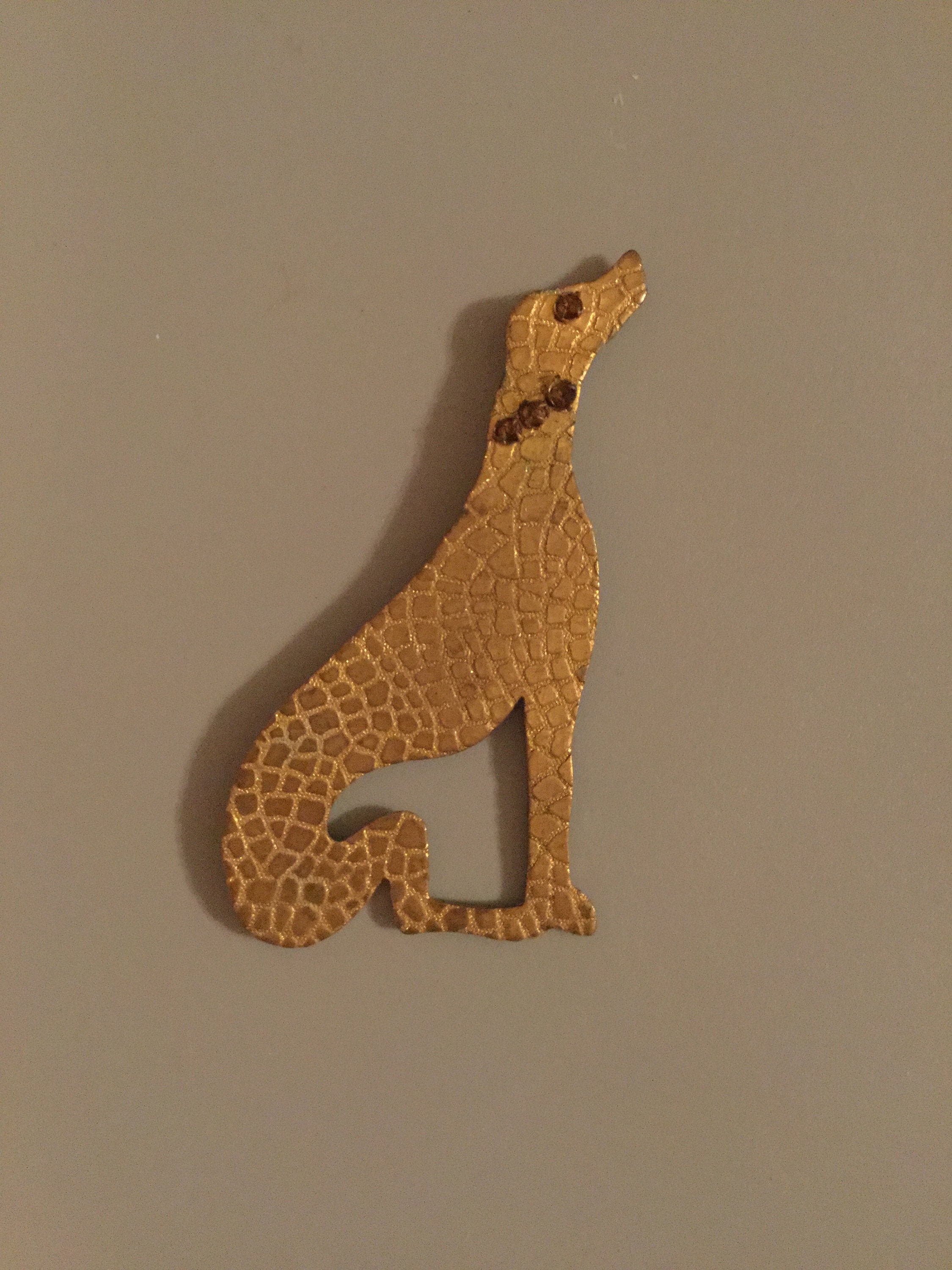 Vintage Gold Tone Dog Brooch. Has Beautiful Rhinestones. A Fun - Etsy