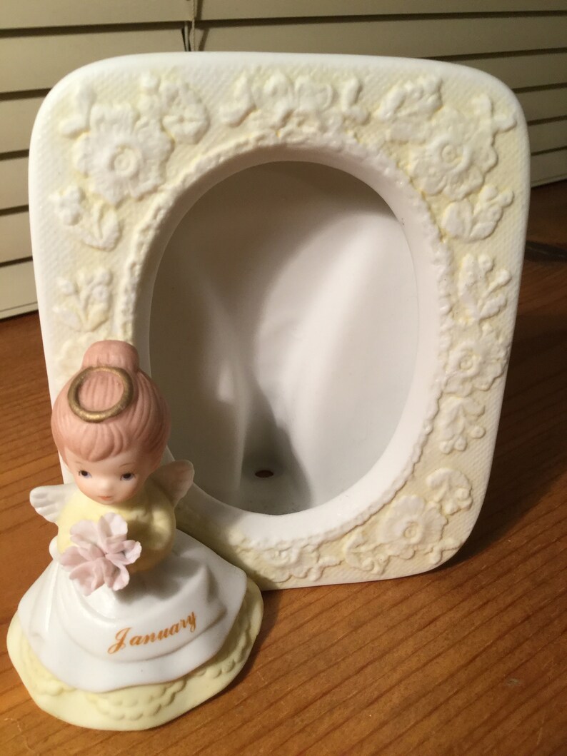 Vintage Lefton China Angel January Birthday Figurine With - Etsy