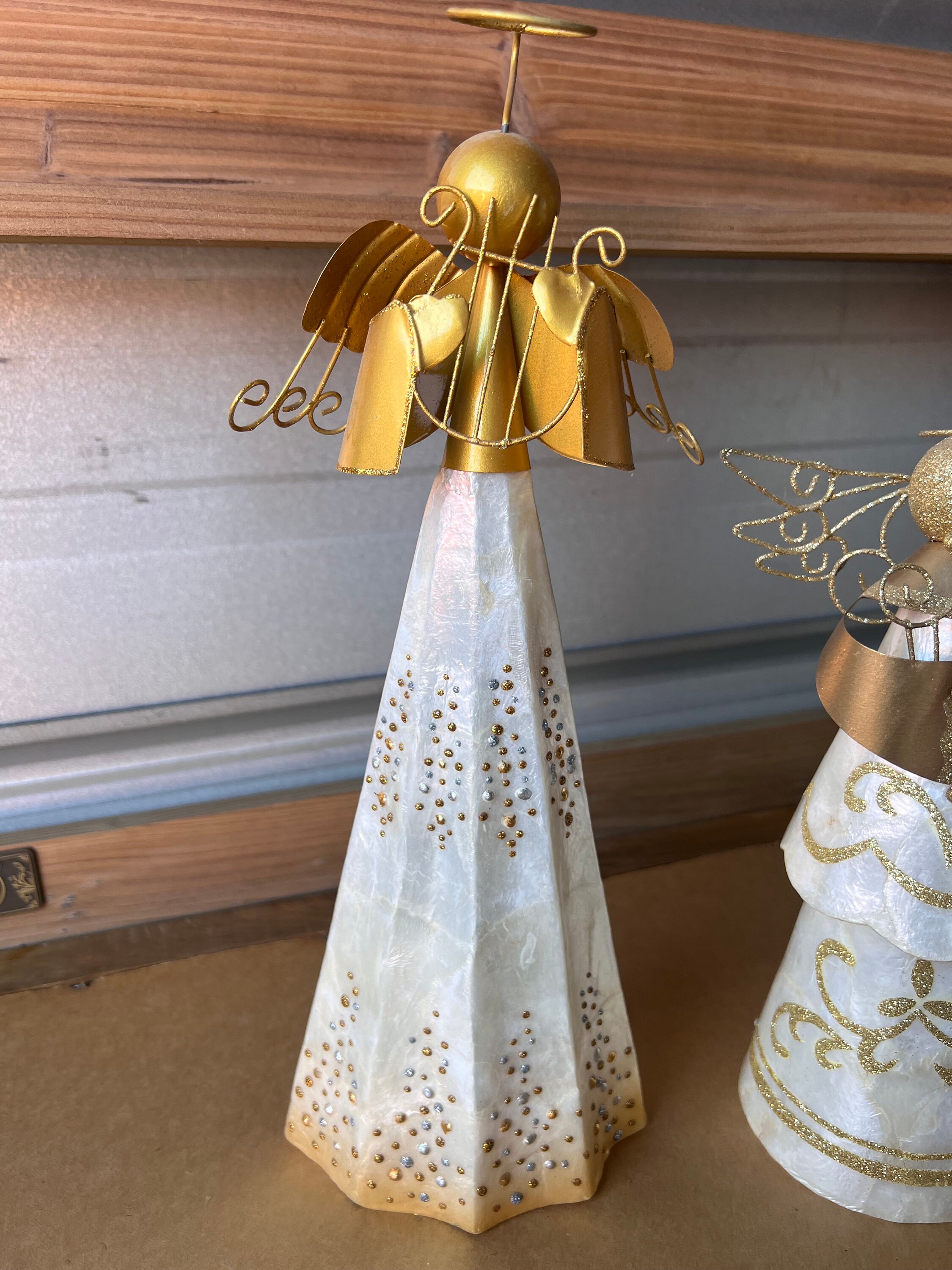 Vintage Capiz Shells Angels. Beautiful as a Christmas Tree - Etsy