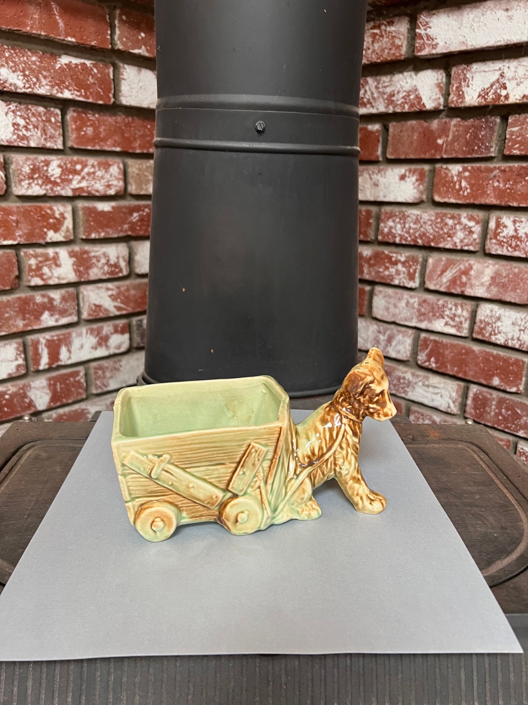 Vintage Mccoy Dog With Cart Planter. Great Workmanship. Great for Your ...