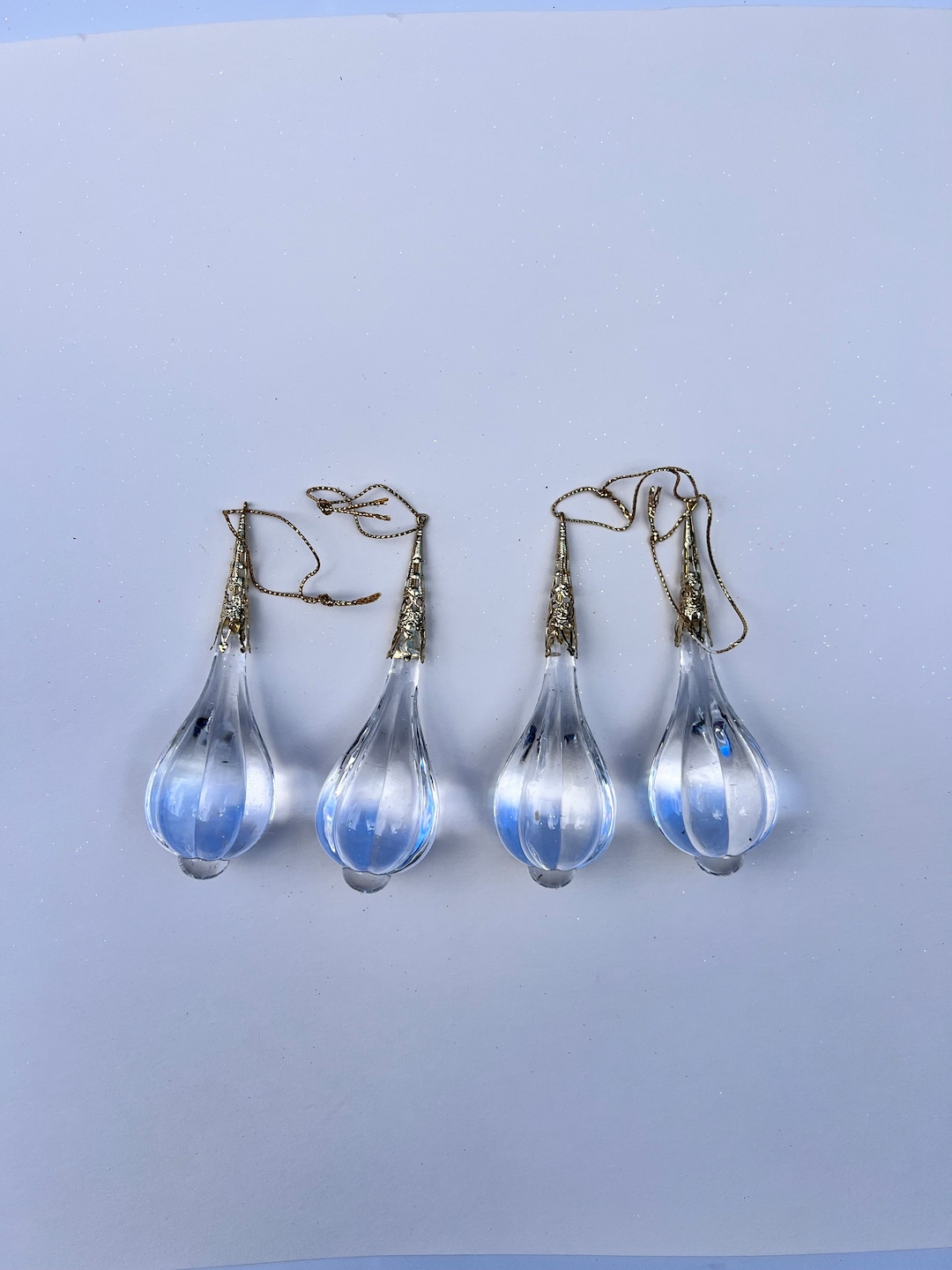 Crystal Clear Rain Drop Glass Ornaments. Elegant and Beautiful. A Nice ...