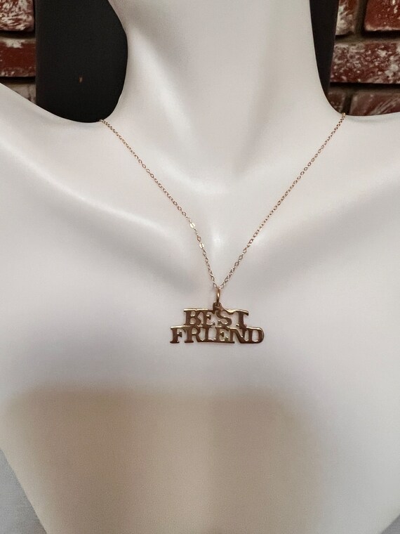 14K Solid Gold "Best Friend" Pendant. A Perfect Gift … - Gem
