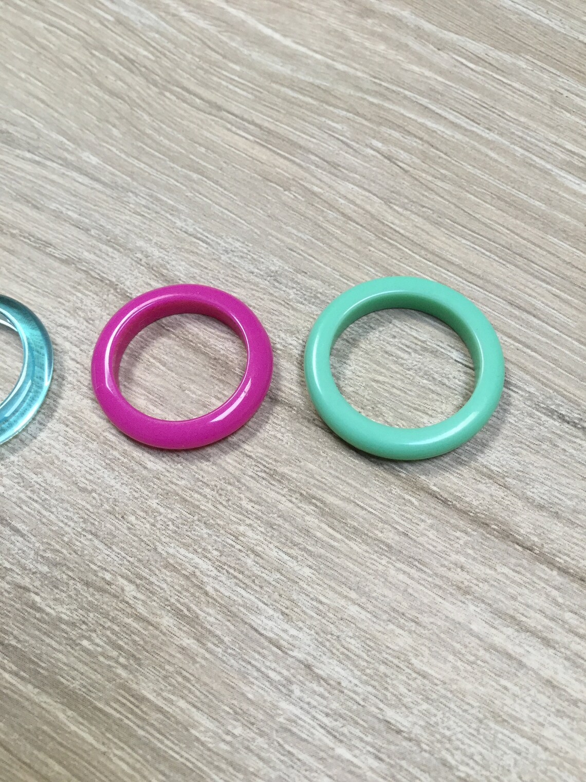 Vintage Plastic Rings. Has Beautiful Variety of Colors. Great - Etsy