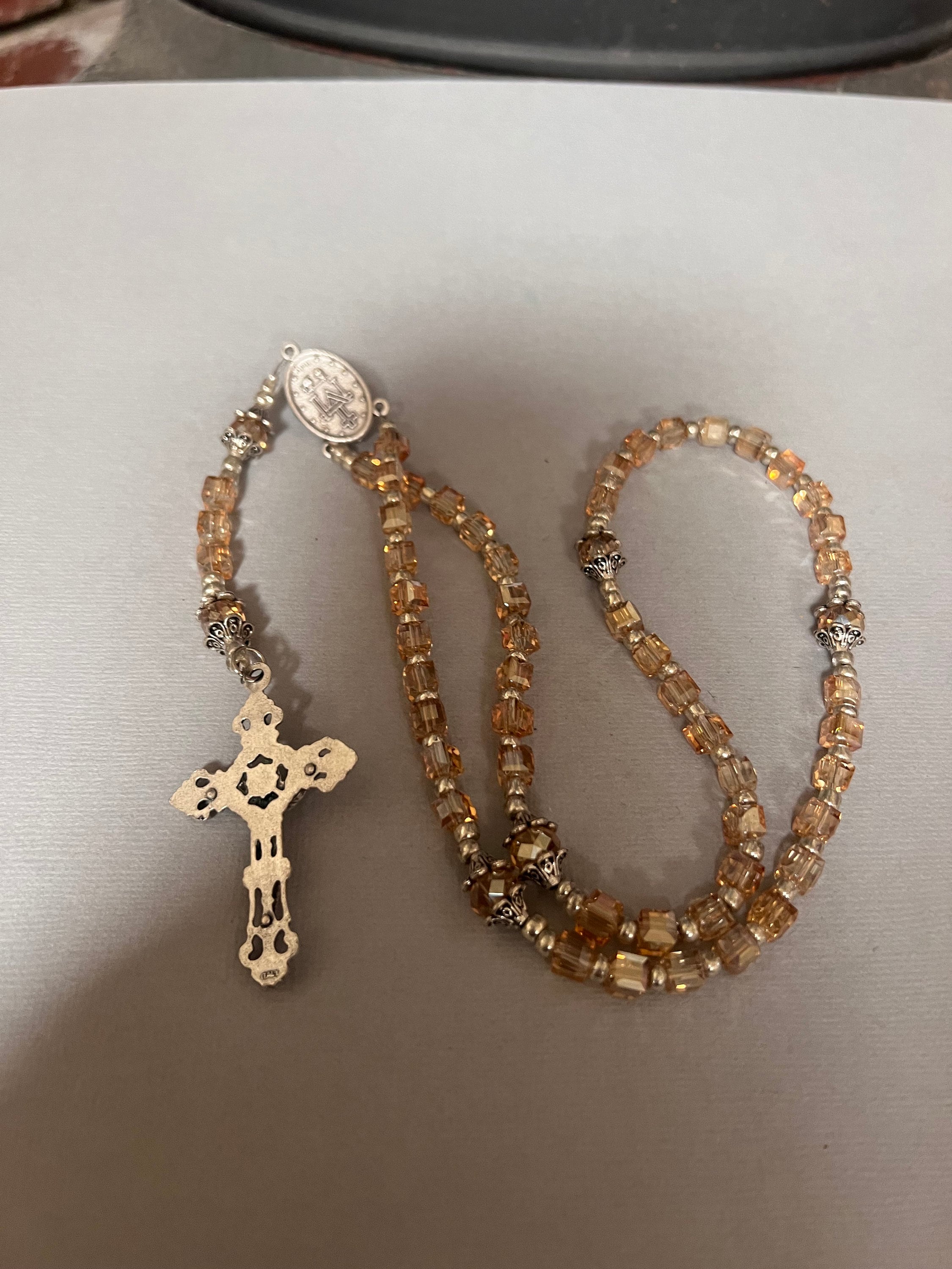 Rosary With a Beautiful Crucifix Medal and Beads. A Nice - Etsy