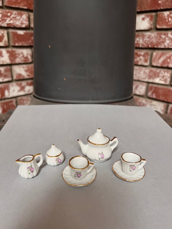 Vintage Miniature Tea Set. Cute and Adorable All in One. Has - Etsy