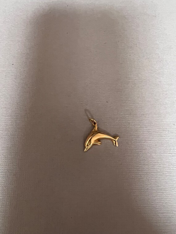 14K Solid Gold Dolphin Pendant. Gold Chain Not Includ… - Gem