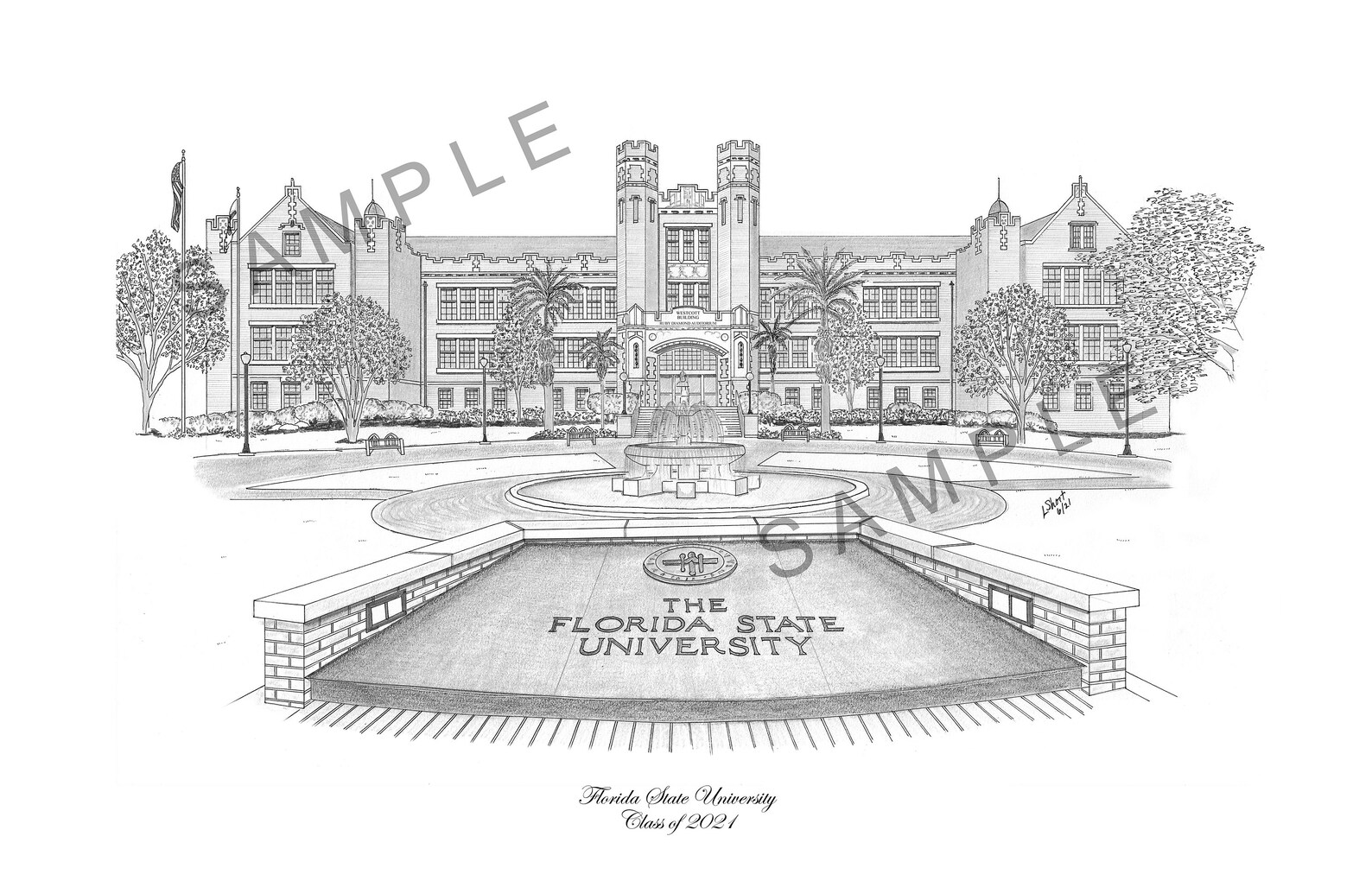 Florida State University Art Print - Etsy