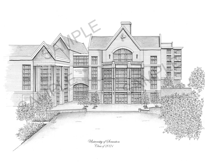 University of Scranton Denaples Center Art Print - Etsy