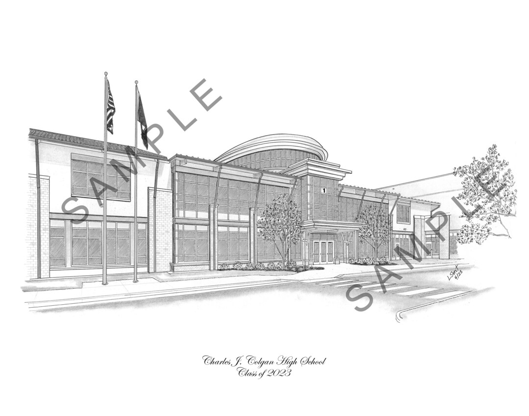 Charles J. Colgan High School Art Print - Etsy