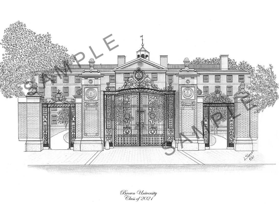 Brown University Van Wickle Gates Art Print - Etsy