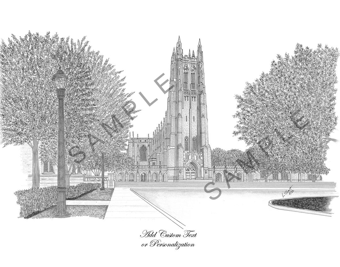 Duke - University Chapel Art Print - Etsy