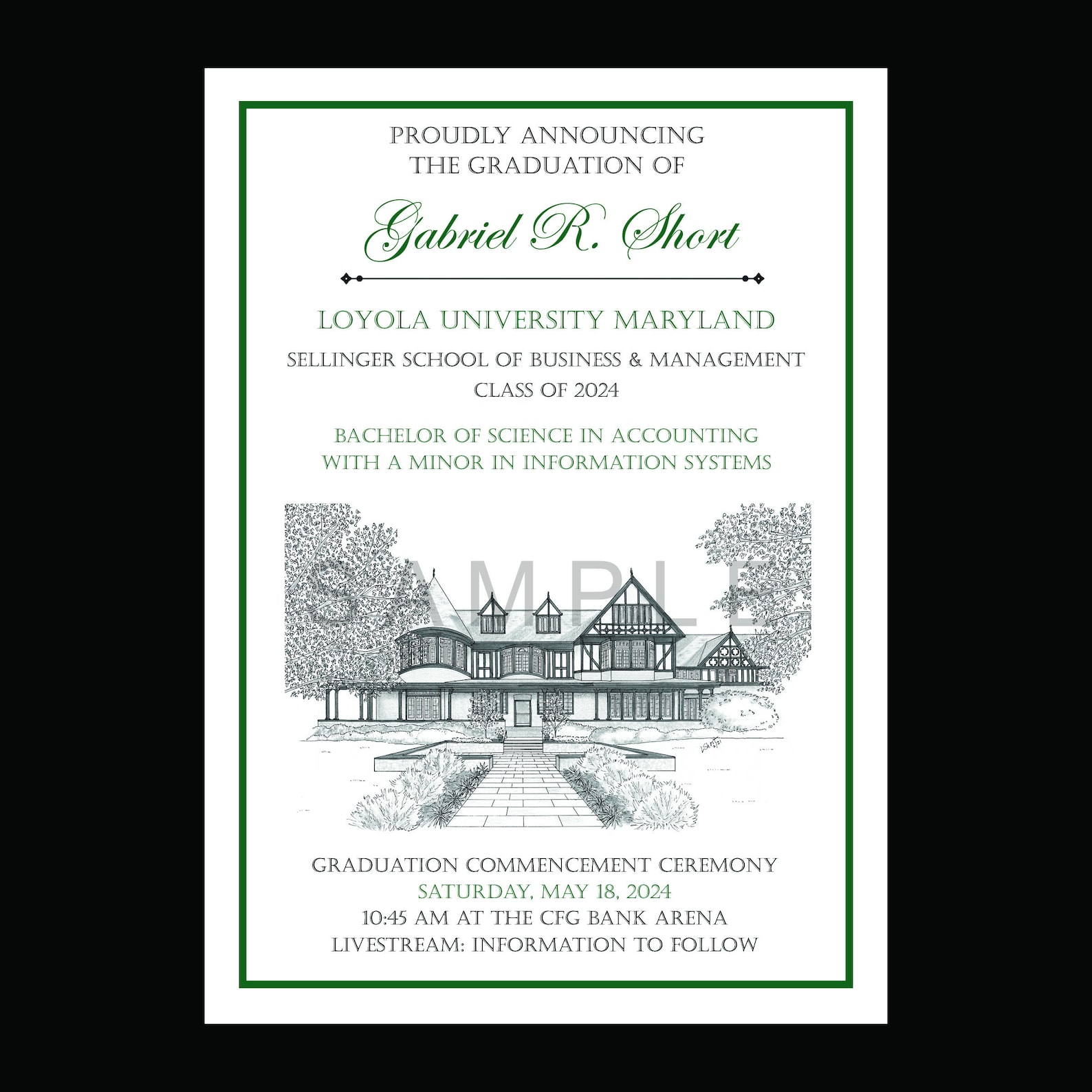 Single Sided Custom Graduation Announcements - Etsy