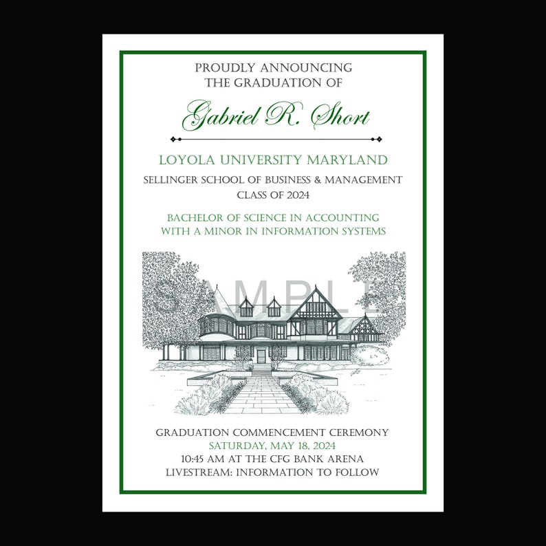 Single Sided Custom Graduation Announcements - Etsy