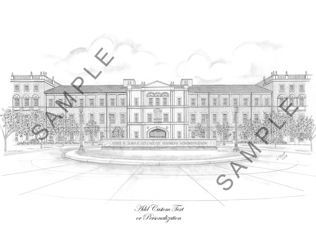 Texas - Tech University Rawls College of Business Art Print - Etsy