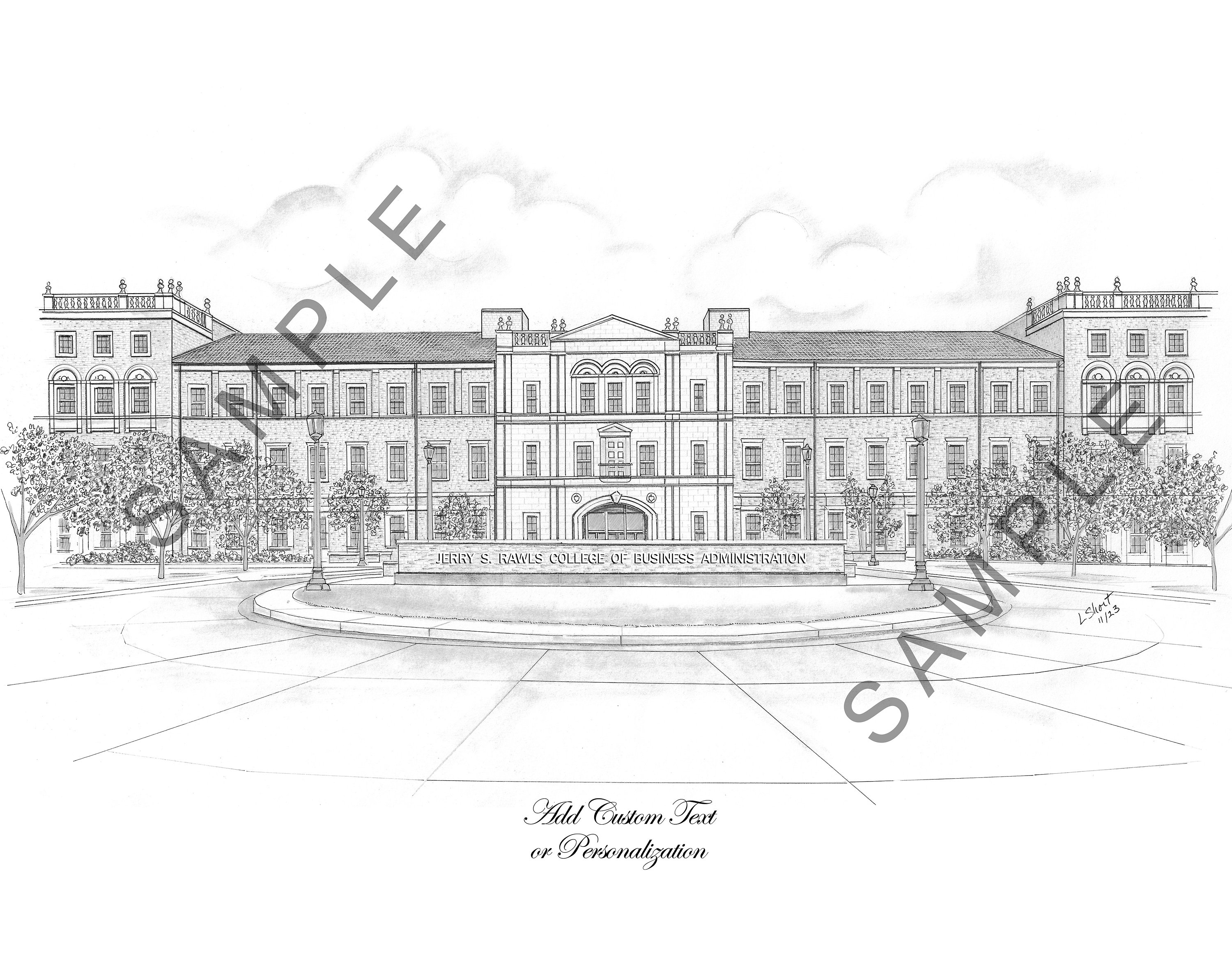 Texas - Tech University Rawls College of Business Art Print - Etsy