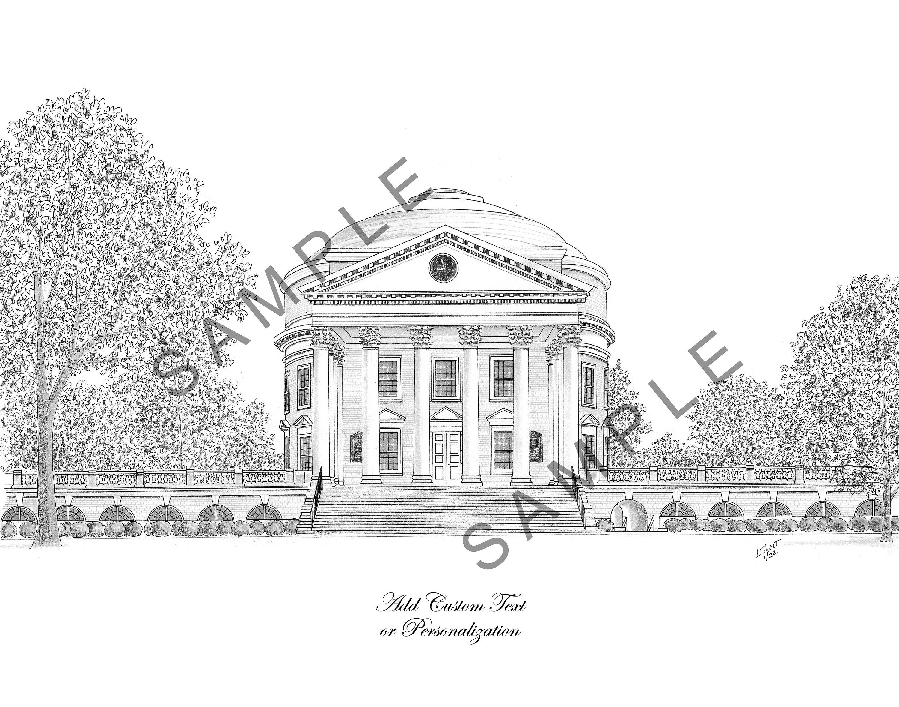 University of Virginia Art Print - Etsy