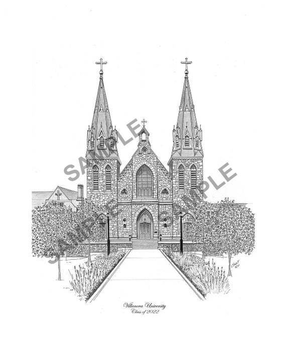 Villanova University's St. Thomas of Villanova Church Art - Etsy