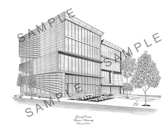 Brown University Granoff Center Art Print - Etsy