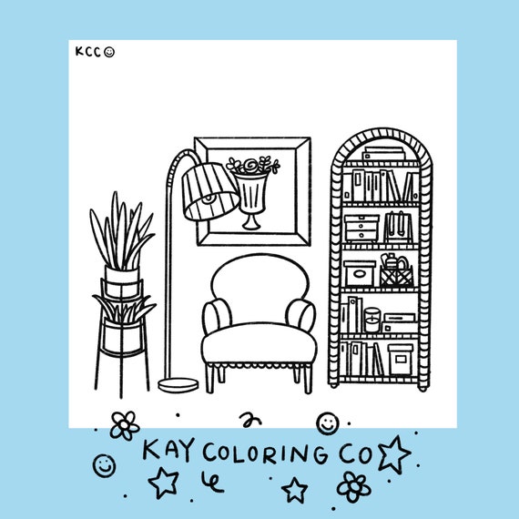 Coloring Pages Bedroom Furniture