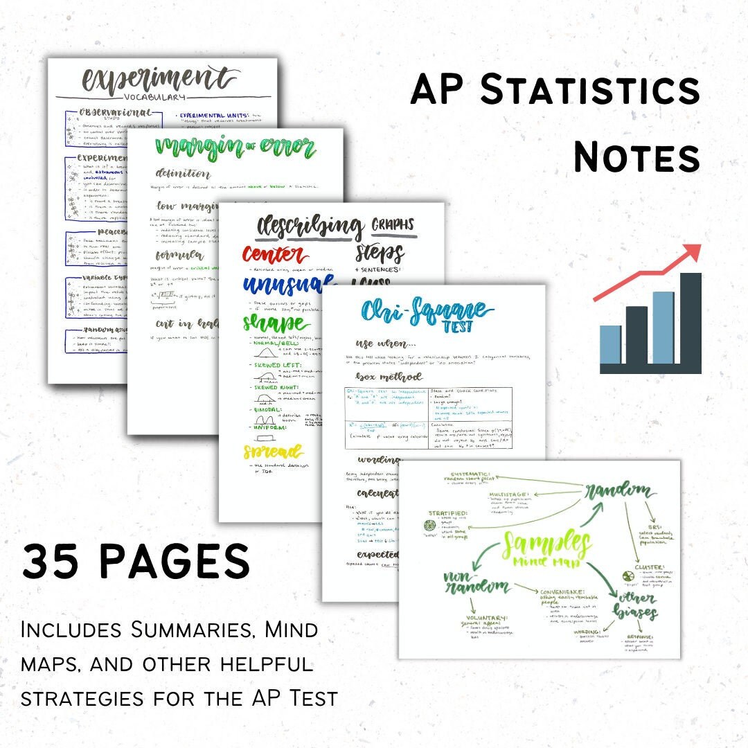 AP Statistics Notes 35 Pages - Etsy