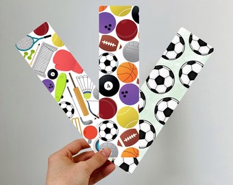 Football Bookmark Sports, Reading Gift Bookmark Printed Onto Thick Card ...