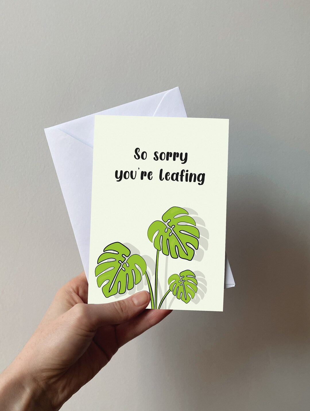 So Sorry You're Leaving Card - Leaving Card, Plants, Plant Lovers ...
