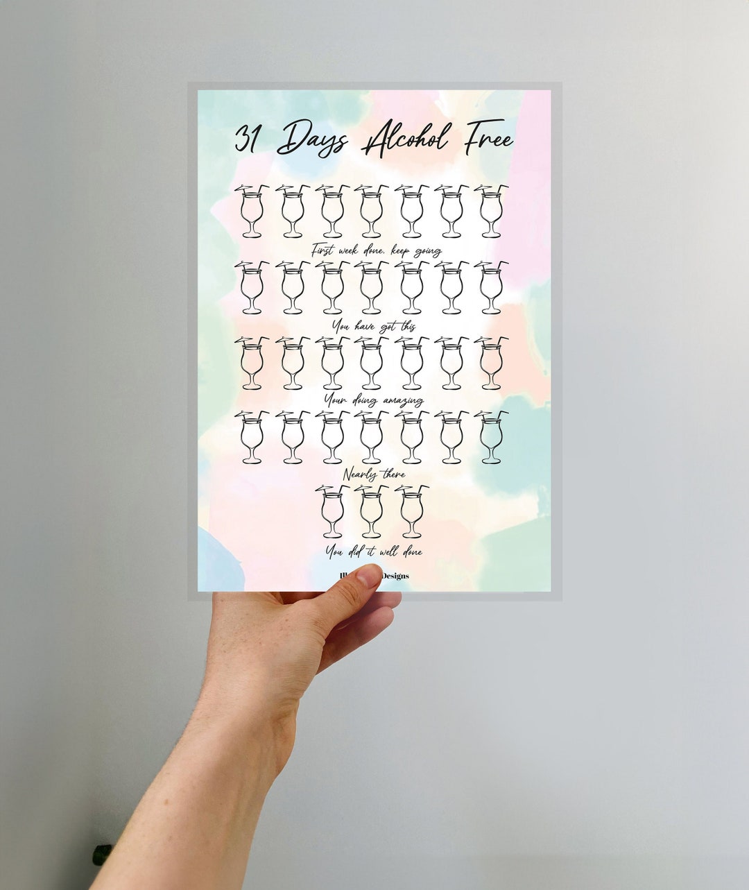 Dry January Challenge, No Alcohol Month Dry January Tracker, Stop ...