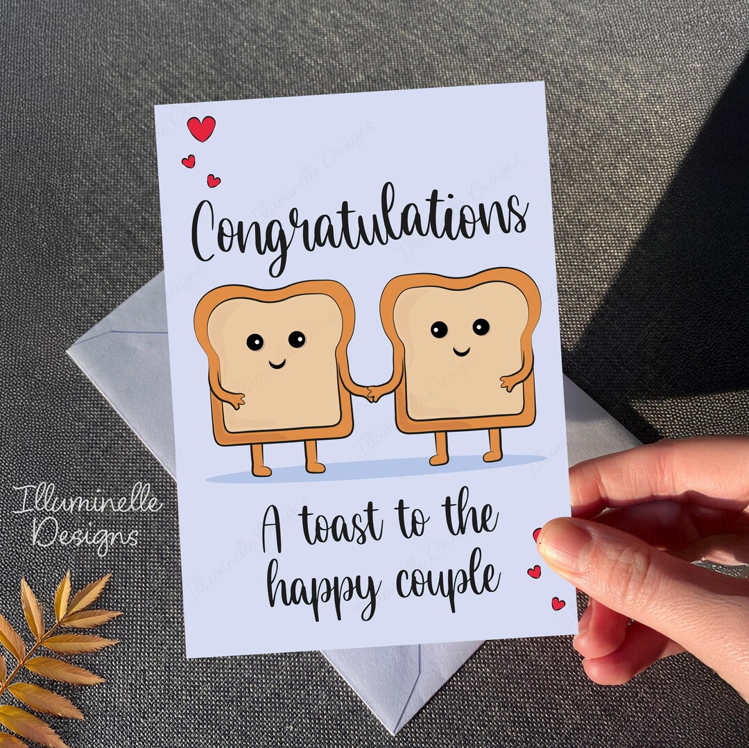Congratulations A Toast to the Happy Couple Card, Toast Lovers, Toast ...