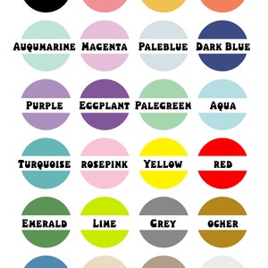 Coloured Sticker Sheets Pick From 8 Stickers, 40mm Diameter - Choice of ...