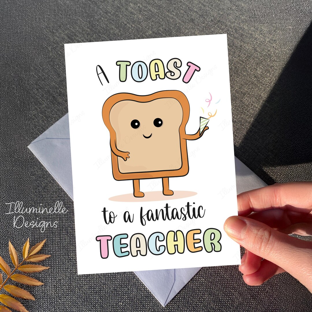 A Toast to a Fantastic Teacher Card, Best Teacher Card, Thank You ...
