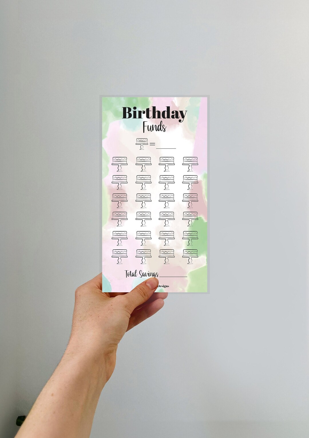 Birthday Funds Saving Tracker: Laminated Cash Stuffer - Etsy