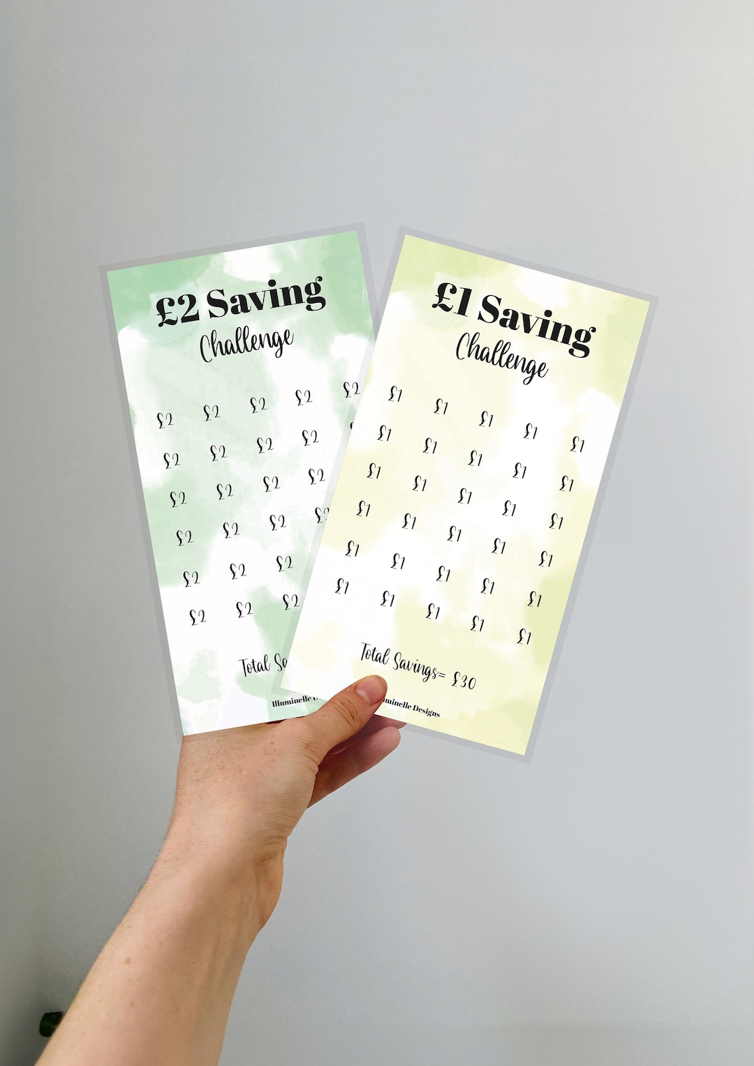 One Pound/two Pound Money Saving Challenge Tracker: Reusable Bingo Card ...