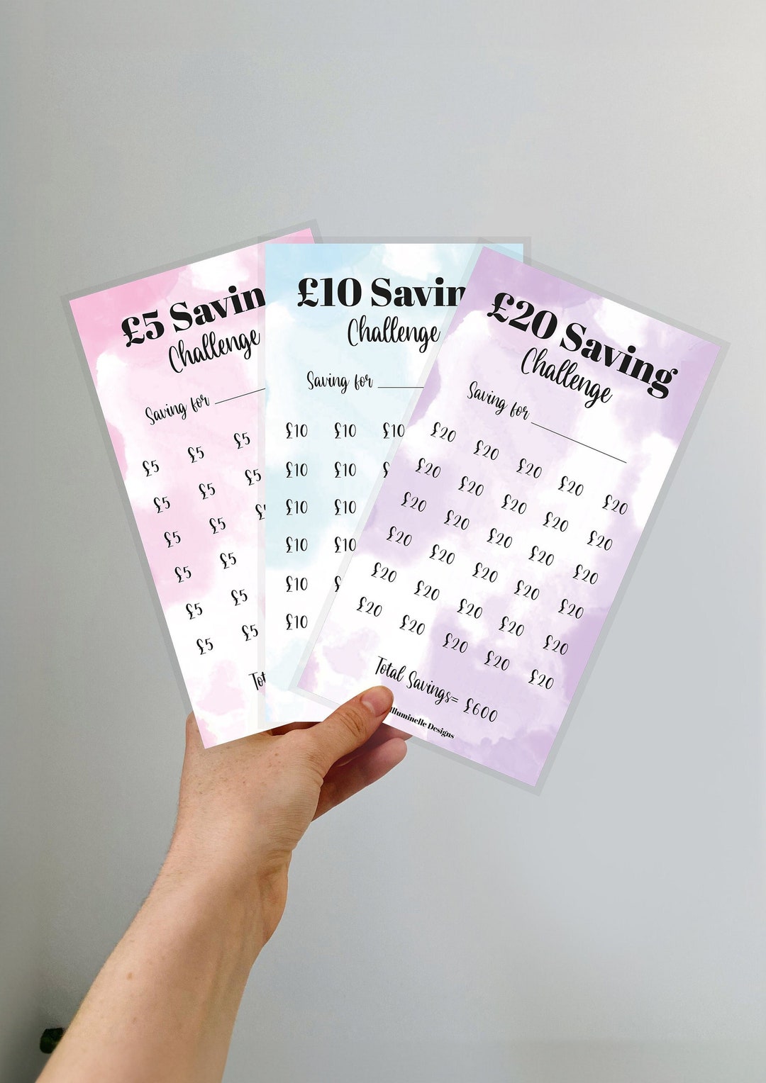 5/10/20 Pound Saving Challenge, Saver Tracker, Money Saving Challenge ...