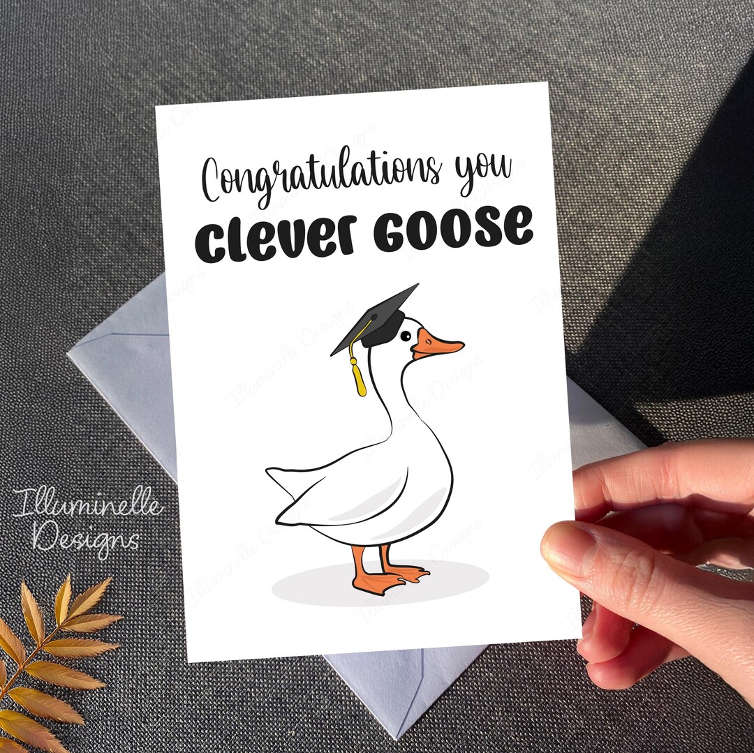 Congratulations You Clever Goose Card, Goose, Personalised, Animals ...
