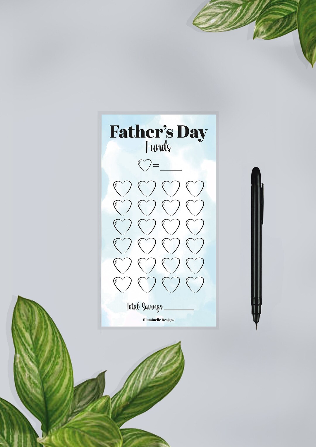 Father's Day Funds, Saver Tracker, Saving Challenge, Cash Stuffer, Save ...