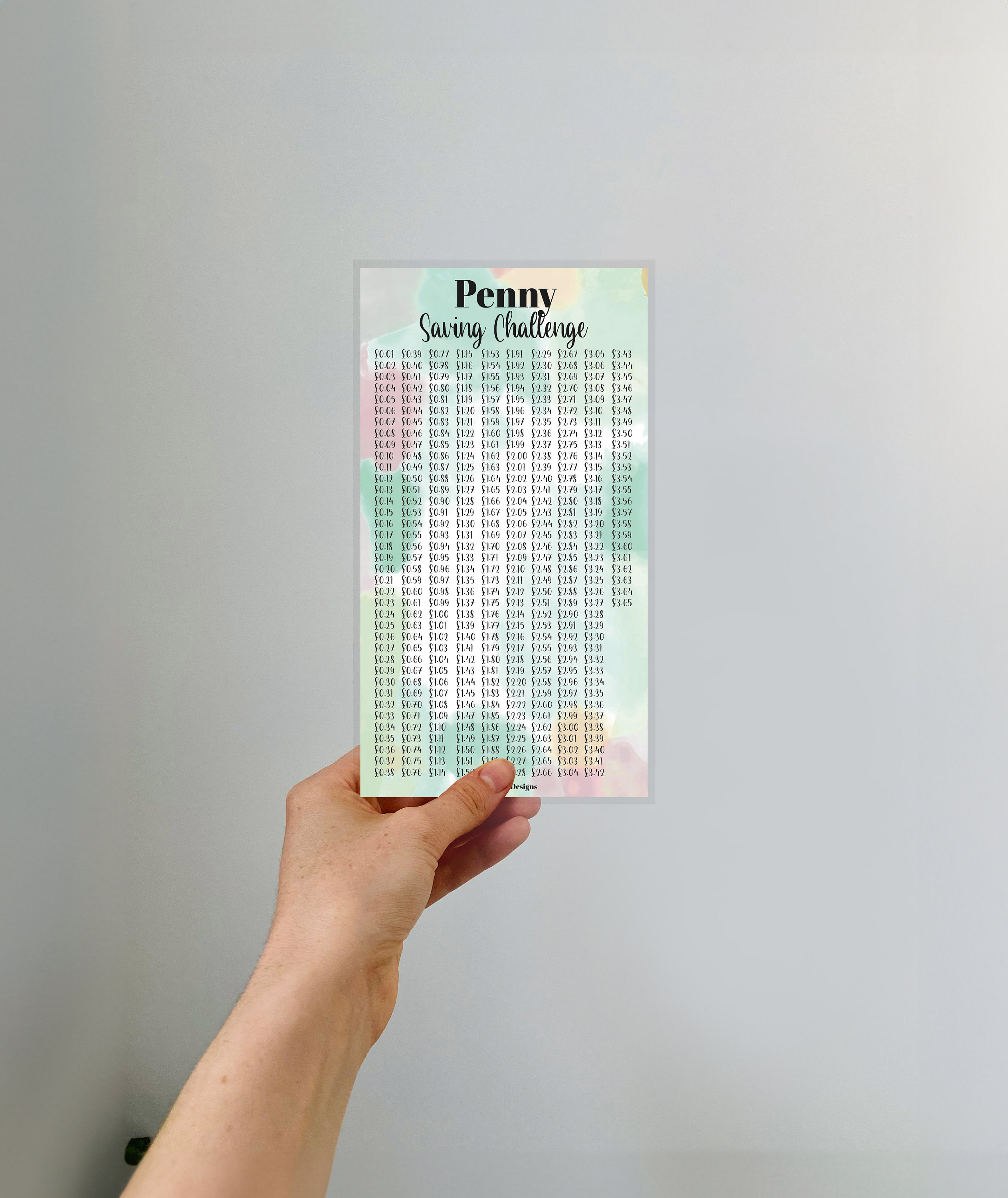 Penny Saver Challenge: Laminated Savings Tracker - Etsy