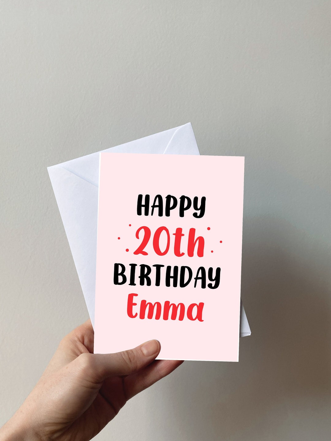Custom Birthday Card, 20th, Happy 20th Birthday - 20th Birthday Card ...