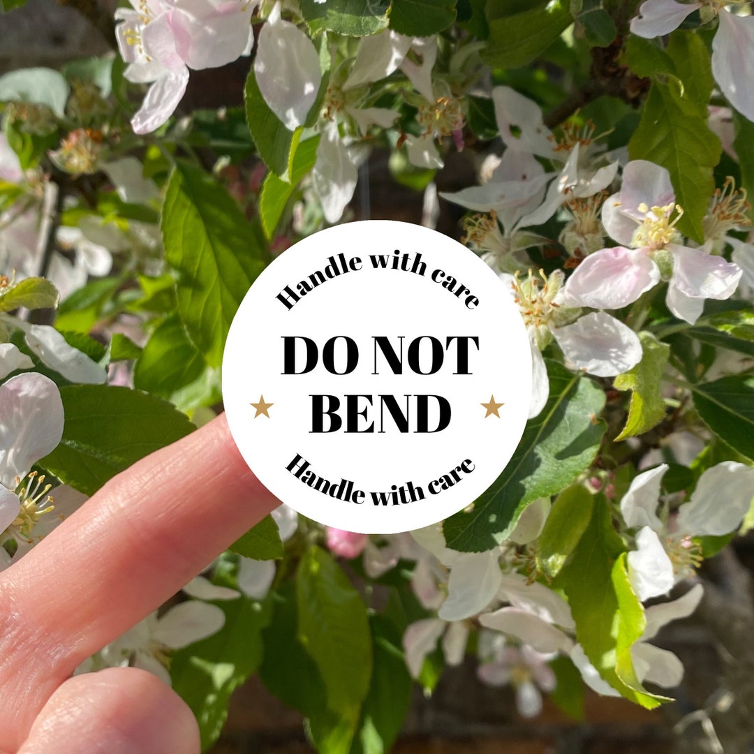 Do Not Bend Stickers, Packaging Labels, Circle, Small Business ...