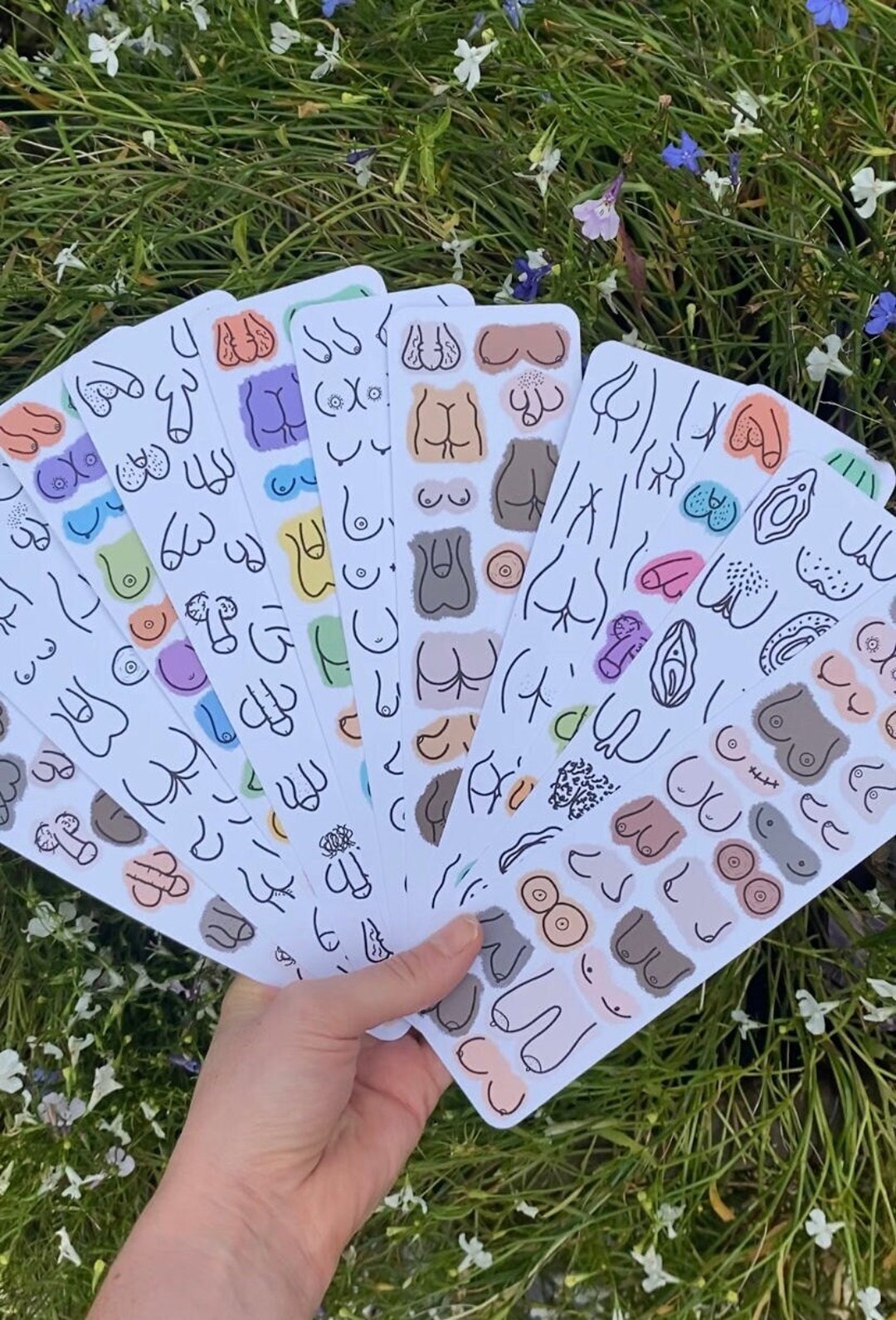 Boobie, Bums and Willies Bookmarks - Body Empowerment - Body Positive ...