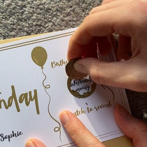 Merry Christmas Gift Reveal Card Custom Made Scratch off Personalised ...