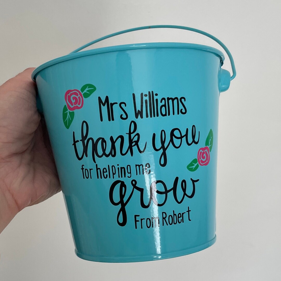 Personalised Decorative Flower Pot/bucket, Customised Metal Bucket ...