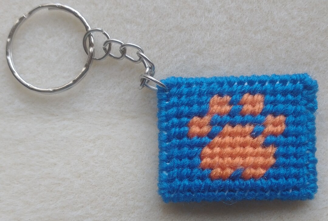 Paw Print Key Chain Pattern for Plastic Canvas - Etsy
